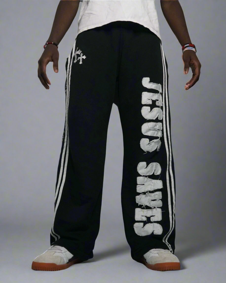 "Ash Black" Jesus Saves Sweatpants – Crowned Saints